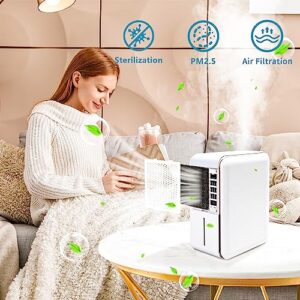 Hoomace 3 In 1 Small Humidifier Dehumidifier Combo With Air Filtration, Humidifiers Dehumidifier For Home Bedroom With Drain Hose Temperature Display,4 Modes,7 Color LED Lights,Timer Set