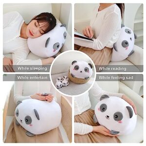 TOYSYM Kawaii Panda Stuffed Animal with 4 Baby Panda Plushies in her Tummy, Super Soft Cartoon Body Pillow Gifts for Kids Boys