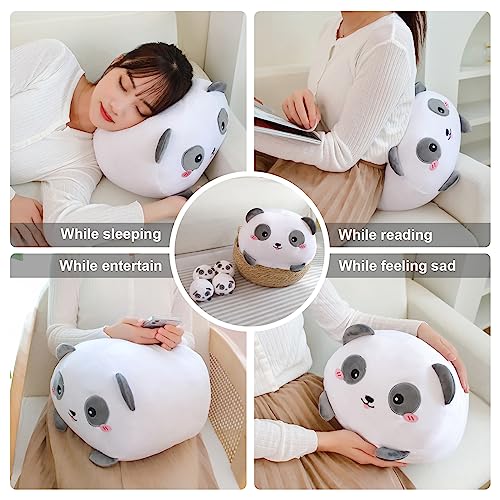 TOYSYM Kawaii Panda Stuffed Animal with 4 Baby Panda Plushies in her Tummy, Super Soft Cartoon Body Pillow Gifts for Kids Boys