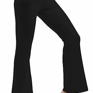 Ipletix Flared Leggings, High Waisted Flare Leggings for Women with Pocket Black Flare Leggings Yoga Pants Bootcut Leggings