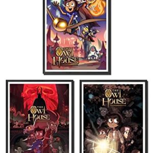 IZUGA A Set of 3 Canvas Posters,The Owl House Poster Anime Poster 3 Piece Set,8x12Inch Canvas Prints Unframed Set of 3