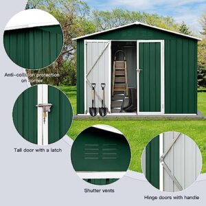 Evedy 6x8 FT Outdoor Storage Shed,Sheds & Outdoor Storage with Lockable Door,Metal Garden Sheds,Steel Utility Tool Shed Storage House Outdoor Shed Garden Shed Tool Shed for Garden Backyard Patio