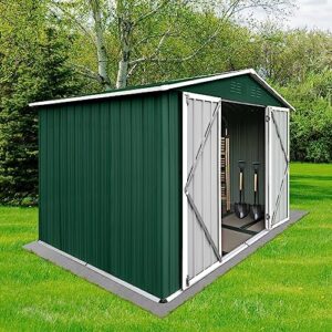 Evedy 6x8 FT Outdoor Storage Shed,Sheds & Outdoor Storage with Lockable Door,Metal Garden Sheds,Steel Utility Tool Shed Storage House Outdoor Shed Garden Shed Tool Shed for Garden Backyard Patio