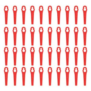 Trimmer Replacement, 40pcs Plastic Cutter Set Replacement Cutter for Cordless Grass Trimmer Strimmer