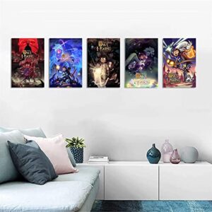 The Owl House Poster Canvas Art Poster and Canvas Wall Art Living Room Posters Bedroom Painting, Wall Art Picture Print Modern Family Bedroom Decor Posters Set of 5 Pcs (No Frame,8x12inch-5pcs)