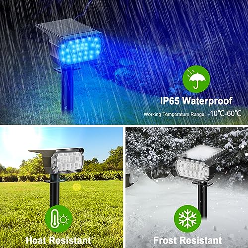 LANSOW Solar Spot Lights Outdoor Color Changing, [7 Modes/8 Pack] Christmas Solar Landscape Spotlights, Solar Lights Outdoor Waterproof, Solar Powered Flood Lights for Outside Yard Garden Pathway