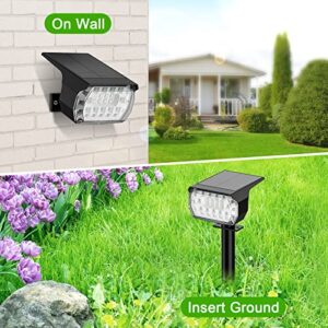 LANSOW Solar Spot Lights Outdoor Color Changing, [7 Modes/8 Pack] Christmas Solar Landscape Spotlights, Solar Lights Outdoor Waterproof, Solar Powered Flood Lights for Outside Yard Garden Pathway