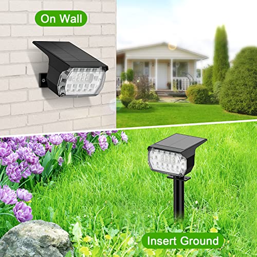 LANSOW Solar Spot Lights Outdoor Color Changing, [7 Modes/8 Pack] Christmas Solar Landscape Spotlights, Solar Lights Outdoor Waterproof, Solar Powered Flood Lights for Outside Yard Garden Pathway