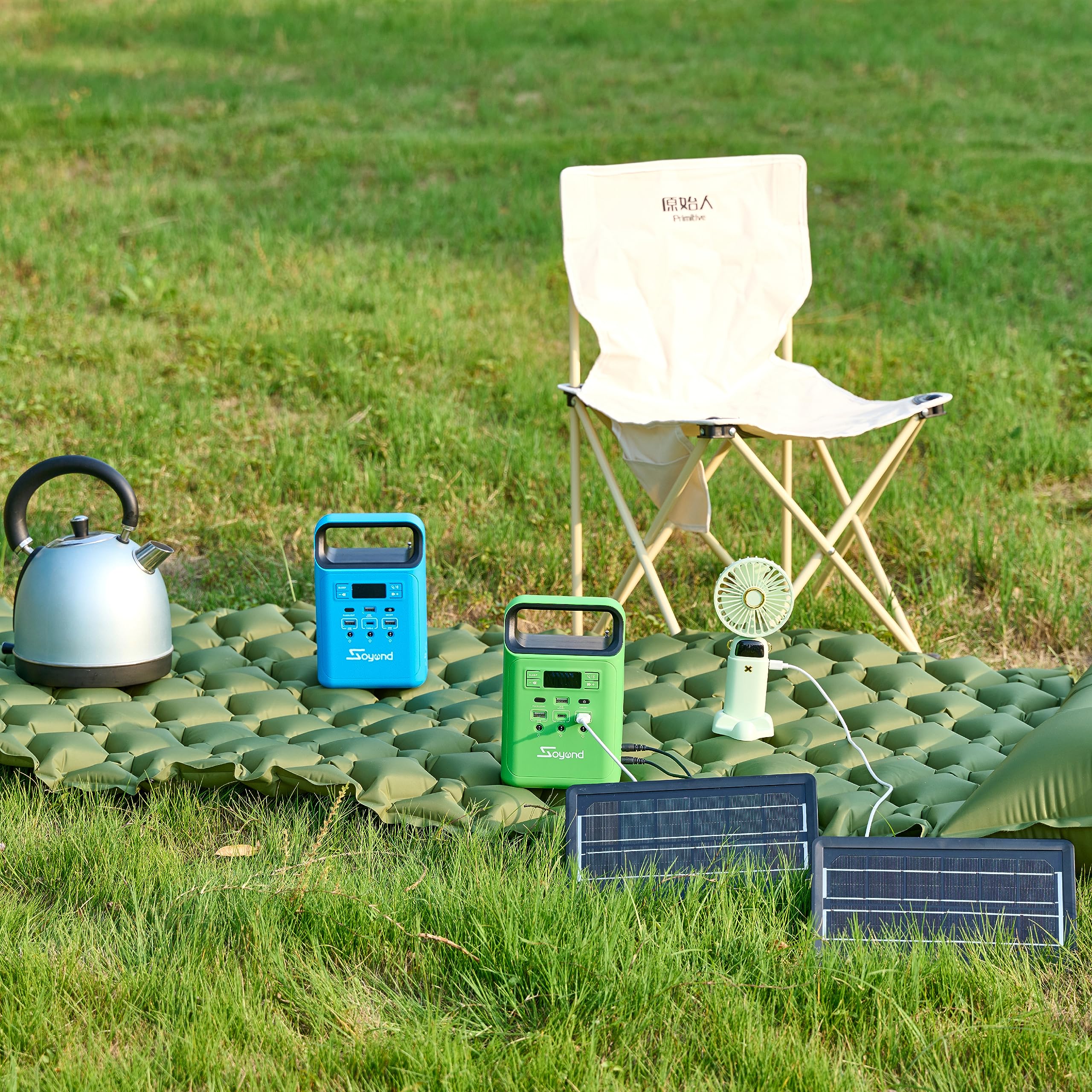 Soyond Solar Generator Portable Generator with Solar Panels,Solar Portable Power Station with Flashlight,Emergency Generator Solar Powered for Home