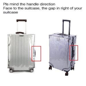 HHYOOSOO Full Clear Luggage cover Protector Suitcase Cover PVC Waterproof Luggage Covers Thicken Suitcase Protector Cover Fits Most 20" to 30" (24 INCH)