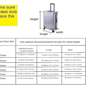 HHYOOSOO Full Clear Luggage cover Protector Suitcase Cover PVC Waterproof Luggage Covers Thicken Suitcase Protector Cover Fits Most 20" to 30" (24 INCH)