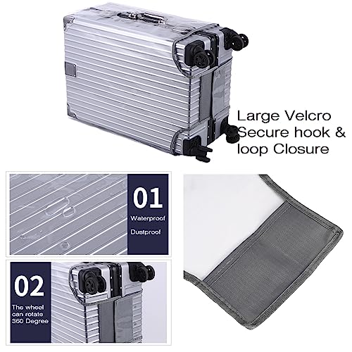 HHYOOSOO Full Clear Luggage cover Protector Suitcase Cover PVC Waterproof Luggage Covers Thicken Suitcase Protector Cover Fits Most 20" to 30" (24 INCH)