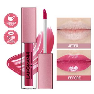 LANGMANNI 12Pcs Lip gloss Collection Makeup Set, Shiny Smooth Soft Liquid Lip Glosses Lip Stain With Rich Varied Colors For Girls And Women Makeup