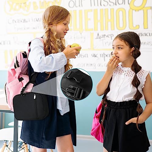 esouler Lunch Box Kids Insulated Lunch Bag for Boys & Girls Durable Children Lunchbox for School with Water Bottle Holder-Black