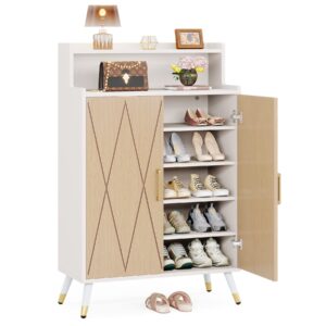 little tree shoe cabinet, white&walnut