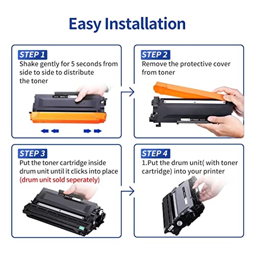 Tn450 Toner Cartridge High Yield Replacement for Brother TN-450 TN420 TN-420 Compatible with HL-2270DW HL-2280DW HL-2230 MFC-7360N MFC-7860DW DCP-7065DN Intellifax 2840 2940 Printer (4 Pack)