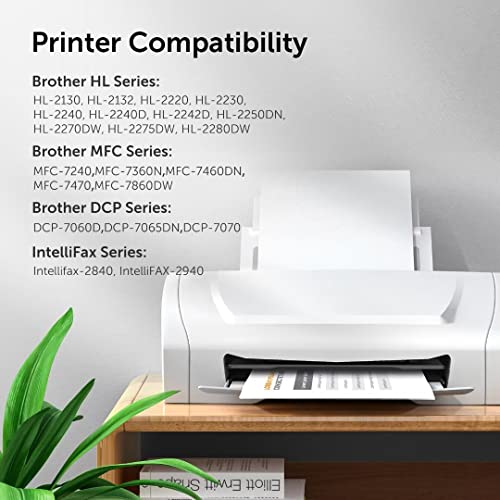 Tn450 Toner Cartridge High Yield Replacement for Brother TN-450 TN420 TN-420 Compatible with HL-2270DW HL-2280DW HL-2230 MFC-7360N MFC-7860DW DCP-7065DN Intellifax 2840 2940 Printer (4 Pack)