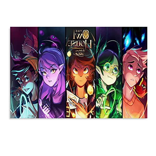 Waterproof and Anti Fading Canvas HD Print Wall Decoration Poster The owl House 3 Anime Art Poster Easy to Hang on Wall Decoration -EMXEE (16x24inch Unframe,A)