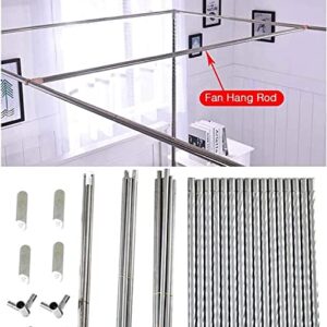 Stainless Steel Canopy Bed Frame,Mosquito Net Door Quattro Canopy Frame, Canopy Frame, Single/Double/King-Size Bed Frame (Color : Silver, Size : 1.8x2m Bed)