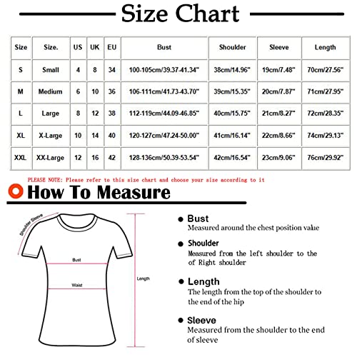 Tuianres Summer Shirts for Women 2023 Loose Fit Tunic Marble Print Short Sleeve Pleated Hide Belly Button T-Shirt Blouse