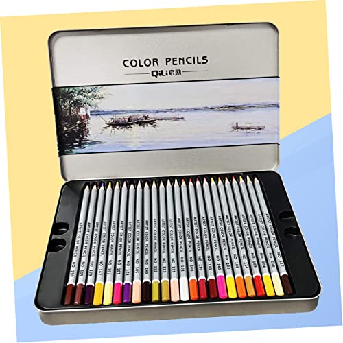 Healvian 1 Set 48 Highlighter Pencil Blending Pencil Writing Pencils Artist Pencils Blending Pencils Oily Pencils Art Pencils Coloring Pencils Mix Tin Box Pencils Colored Pencil Set