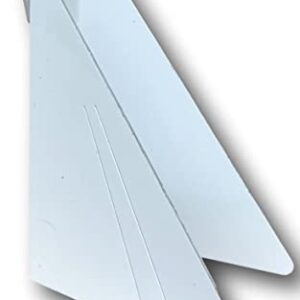 (10 Pack) K-TEC White Aluminum Steep Gutter Wedges for 5 Inch K-Style Gutters- Use to Level Your Gutters When Fascia is at an Angle for 6/12 Through 10/12 Roof Pitch.