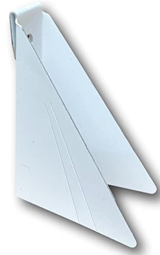 (10 Pack) K-TEC White Aluminum Steep Gutter Wedges for 5 Inch K-Style Gutters- Use to Level Your Gutters When Fascia is at an Angle for 6/12 Through 10/12 Roof Pitch.