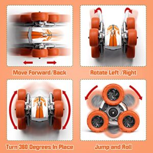 28°C Remote Control Car Waterproof RC Stunt Cars Amphibious Vehicle Double Sided Driving 360 Degree Flips Rotating car Toy Birthday Gift for Presents for Boys/Girls Ages 6+