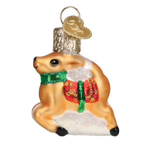 Old World Christmas Gumdrops Mini Reindeer Glass Blown Ornament for Christmas Tree