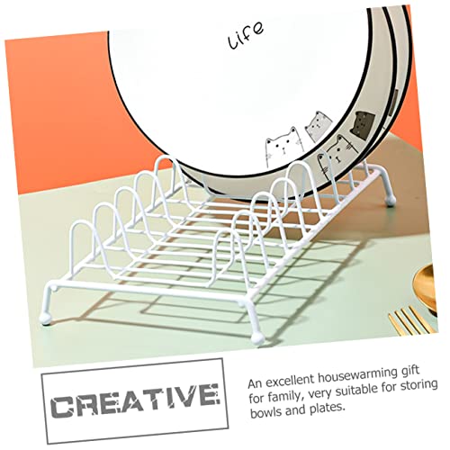 Cabilock 2pcs Dish Rack Pan Holder Desktop Stand Sink Dish Rack Dish Strainer Dishes Organizer Rack Plate Storage Rack Dish Holder Dish Stand Iron Draining Plate Stand Tableware Countertop