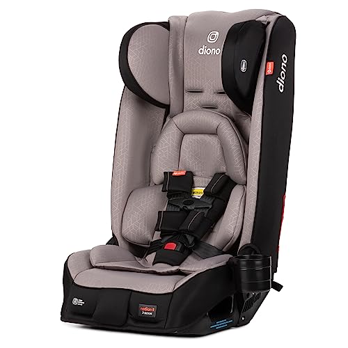 Diono Radian 3RXT Special Edition Slim Fit 3 Across All-in-One Convertible Car Seat, Rear-Facing, Forward-Facing & High-Back Booster, Gray Oyster