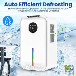 Lonxfy 95OZ Dehumidifiers for Home, 720 Sq.ft Portable Dehumidifier With Drain Hose Auto Defrost, Dehumidifiers for Room, Sleep Mode Quiet Small Dehumidifiers for Bedroom Bathroom Basements Closet RV