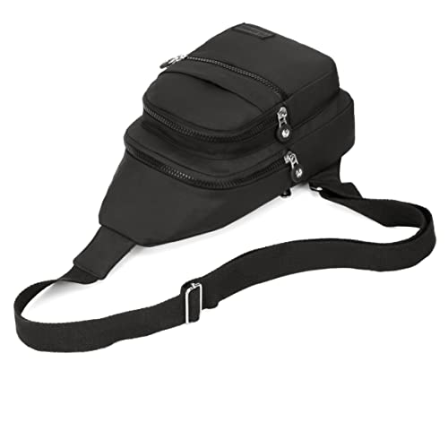 Small Sling Backpack Crossbody Sling Bag for Women, Chest Bag Daypack Fanny Pack Cross Body Bag for Outdoors Hiking Traveling - Black