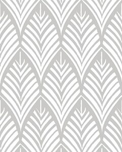 yun-aeon modern silver leaf peel and stick wallpaper contact paper 17.7“ x 120“ geometric silver boho print wallpaper peel and stick self adhesive wallpaper removable wallpaper