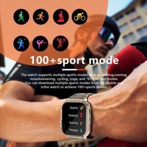 FILIEKEU 𝑭𝒊𝒕𝒏𝒆𝒔𝒔 𝑺𝒎𝒂𝒓𝒕 𝑾𝒂𝒕𝒄𝒉 Men Bluetooth Blood Oxygen Monitor 110 Sports Smart Watch 2.0" Screen 600mah Battery Waterproof Smartwatch Men Titanium Gold for Android iOS