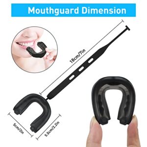 4 Pack Football Mouth Guard with Strap, Soft Youth Mouth Guard Professional Sports Mouthguard for Boxing, MMA, Lacrosse, Hockey, Rugby and Basketball for Adult & Youth