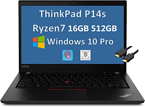 Lenovo ThinkPad P14s 14" FHD Touchscreen (AMD 8-core Ryzen 7 Pro 4750U (Beat i7-10750H), 16GB RAM, 512GB SSD) Mobile Workstation Business Laptop, Backlit, Fingerprint, WiFi 6, Win 10 Pro / 11 Pro