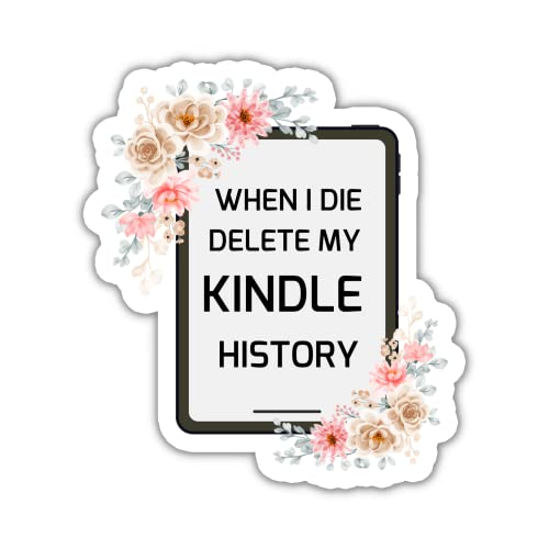 Akira When I Die Delete My Kindle History Sticker, Bookish Water Assistant Die Cut Sticker for Laptop Phone Water Bottle, Kindle Stickers for Boy Adult Girl, Reading Stickers, Bookish Sticker