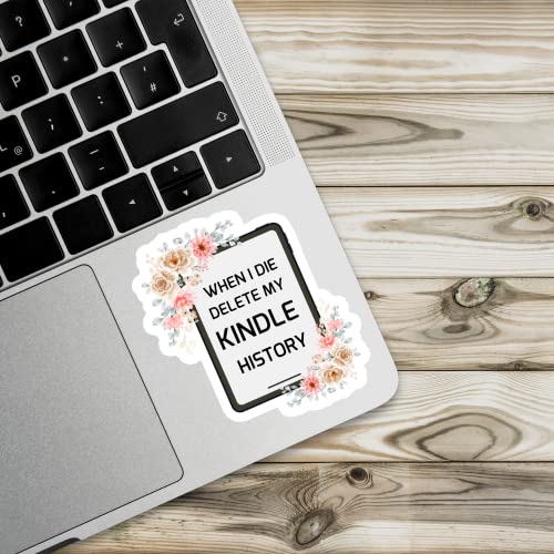 Akira When I Die Delete My Kindle History Sticker, Bookish Water Assistant Die Cut Sticker for Laptop Phone Water Bottle, Kindle Stickers for Boy Adult Girl, Reading Stickers, Bookish Sticker