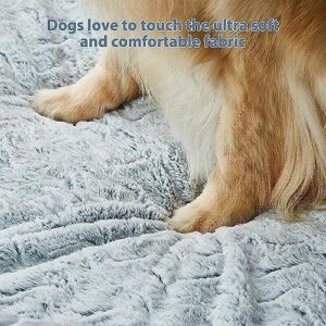 WNPETHOME Orthopedic Dog Beds for Large Dogs, Medium Waterproof Dog Couch with Removable Washable Cover & Anti-Slip Bottom, XL Dog Crate Bed with Sides