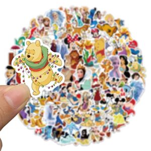 Mixed Cartoon Stickers,Cute Princess Stickers 100 Pcs Vinyl Cute Cartoon Character Stickers Trendy Sticker for Laptop Computer Phone Water Bottle Guitar, Waterproof Animation Decal Gifts for Kids Teen Adults