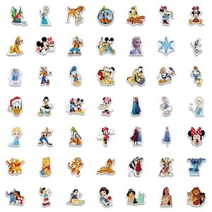 Mixed Cartoon Stickers,Cute Princess Stickers 100 Pcs Vinyl Cute Cartoon Character Stickers Trendy Sticker for Laptop Computer Phone Water Bottle Guitar, Waterproof Animation Decal Gifts for Kids Teen Adults