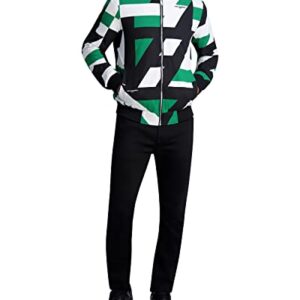 Karl Lagerfeld Paris Men's Color Block Jacket, Green, X-Large