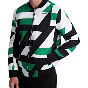 Karl Lagerfeld Paris Men's Color Block Jacket, Green, X-Large