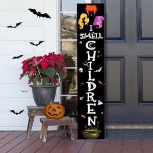 halloween door hanger welcome door sign front for door decoration - standing hanging home front door yard wall decorations wooden door sign for halloween party supplies,47.2"h