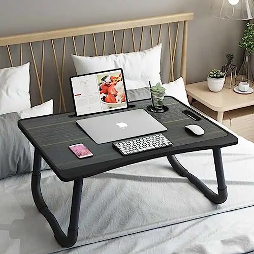 Foldable Laptop Desk for Bed, Laptop Bed Tray Table, Lap Desk for Laptop, Laptop Stand, Laptop Bed Desk Tray, Portable Foldable Desk, Tray Table, Foldable Lap Desk Tray with Cup Holder and Drawer