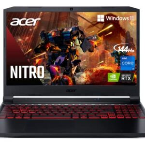 Acer Nitro 5 AN515-57 Gaming Laptop Intel Core i7-11800H NVIDIA RTX 3050 Ti 15.6" FHD 144Hz IPS Display 8GB DDR4 512GB NVMe SSD Killer Wi-Fi 6 Backlit Keyboard (Renewed)