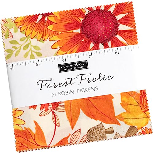 Forest Frolic Charm Pack by Robin Pickens; 42-5" Precut Fabric Quilt Squares