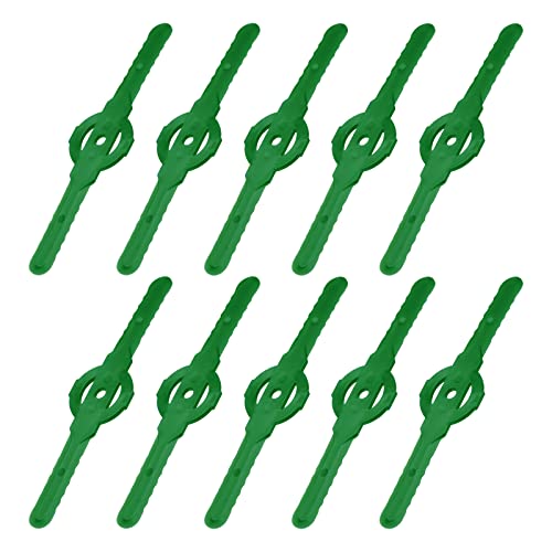 uxcell String Trimmer Head Blades Replace, 20Pcs Plastic Cutter Blades Replacement Lawn Mower Weed Blades Accessories for Cordless Grass Trimmer, Green