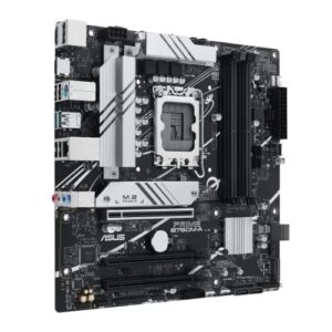 ASUS PRIME B760M-A Intel B760(LGA1700)(13th and 12th Gen)mATX motherboard,PCIe 4.0,DDR5, 2xM.2 slots,2.5Gb LAN, DP, Dual HDMI®, SATA 6 Gbps, rear USB 3.2 Gen 2, front USB 3.2 Gen 1 Type-C®, Aura Sync